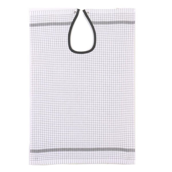 Lot de 2 Bavoirs Adultes Gaufrex® à carreaux - 100%% coton