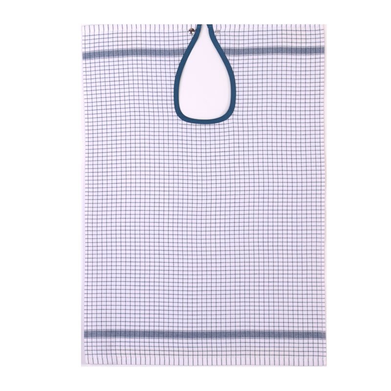 Lot de 2 Bavoirs Adultes Gaufrex® à carreaux - 100%% coton