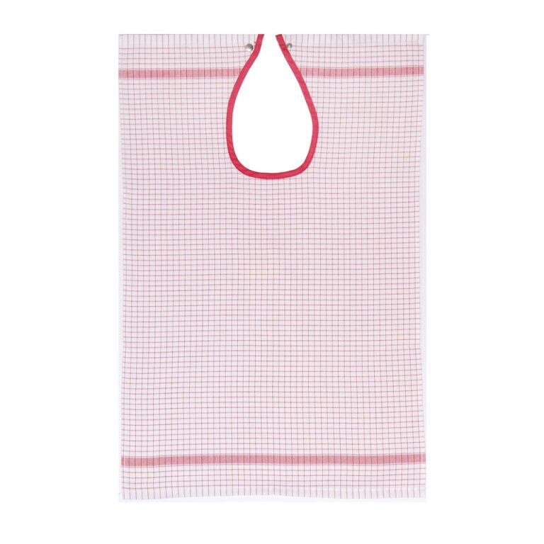 Lot de 2 Bavoirs Adultes Gaufrex® à carreaux - 100%% coton