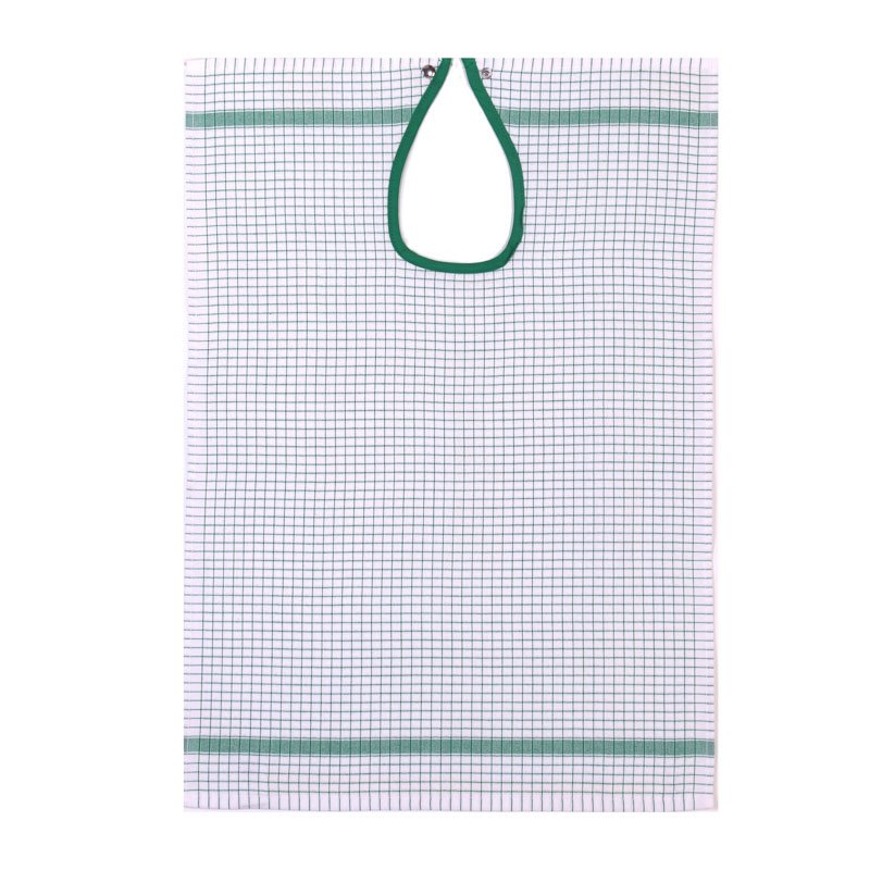 Lot de 2 Bavoirs Adultes Gaufrex® à carreaux - 100%% coton